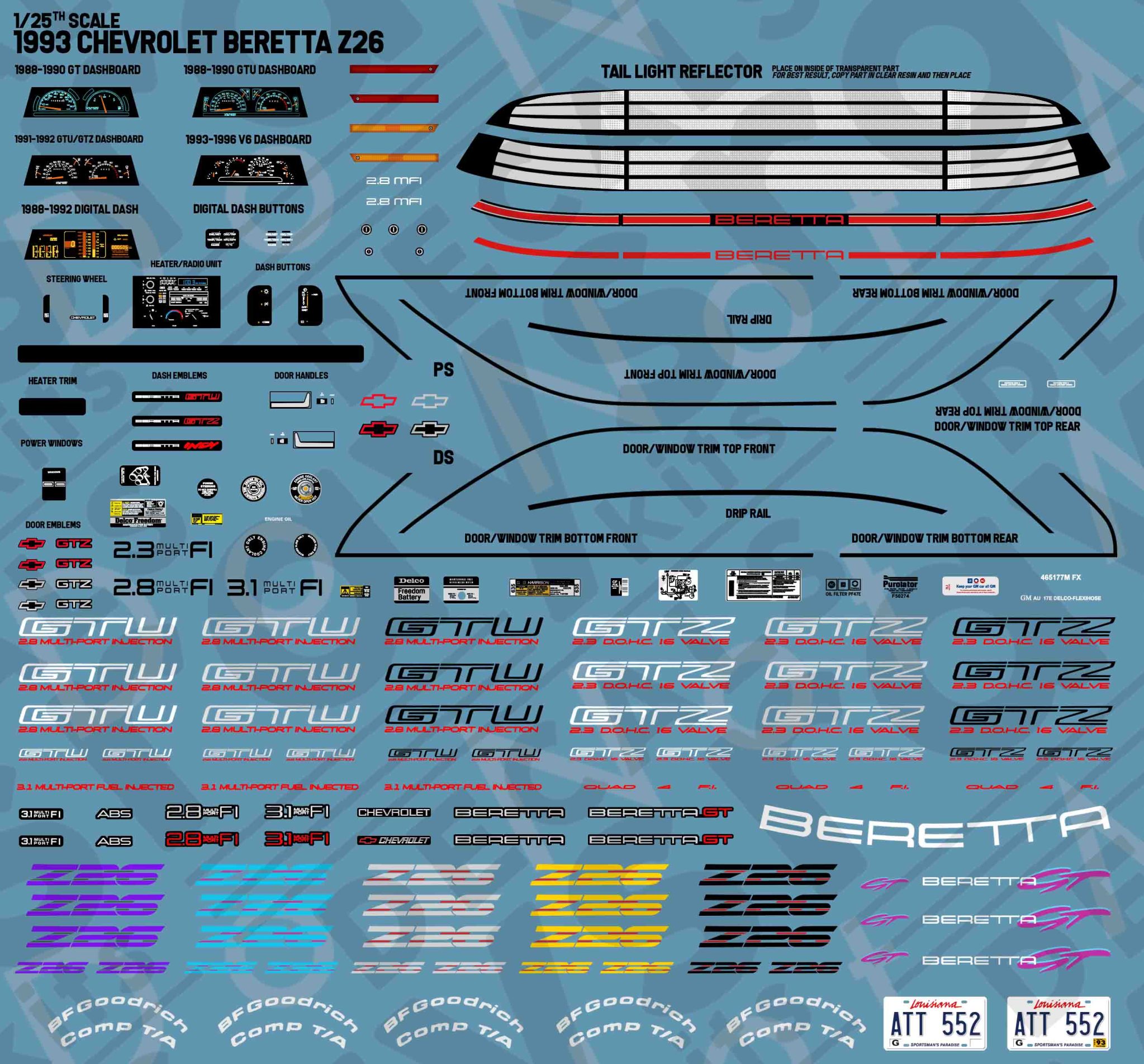 Chevrolet Full Decal Sets – Rays Kits