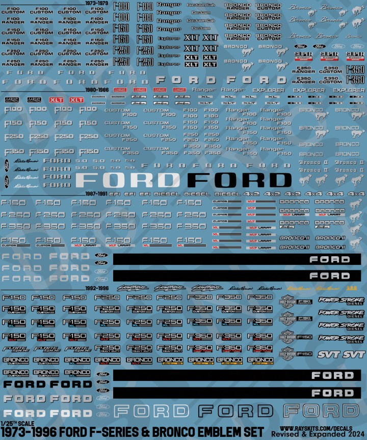 Detail Up Decal Sets – Rays Kits