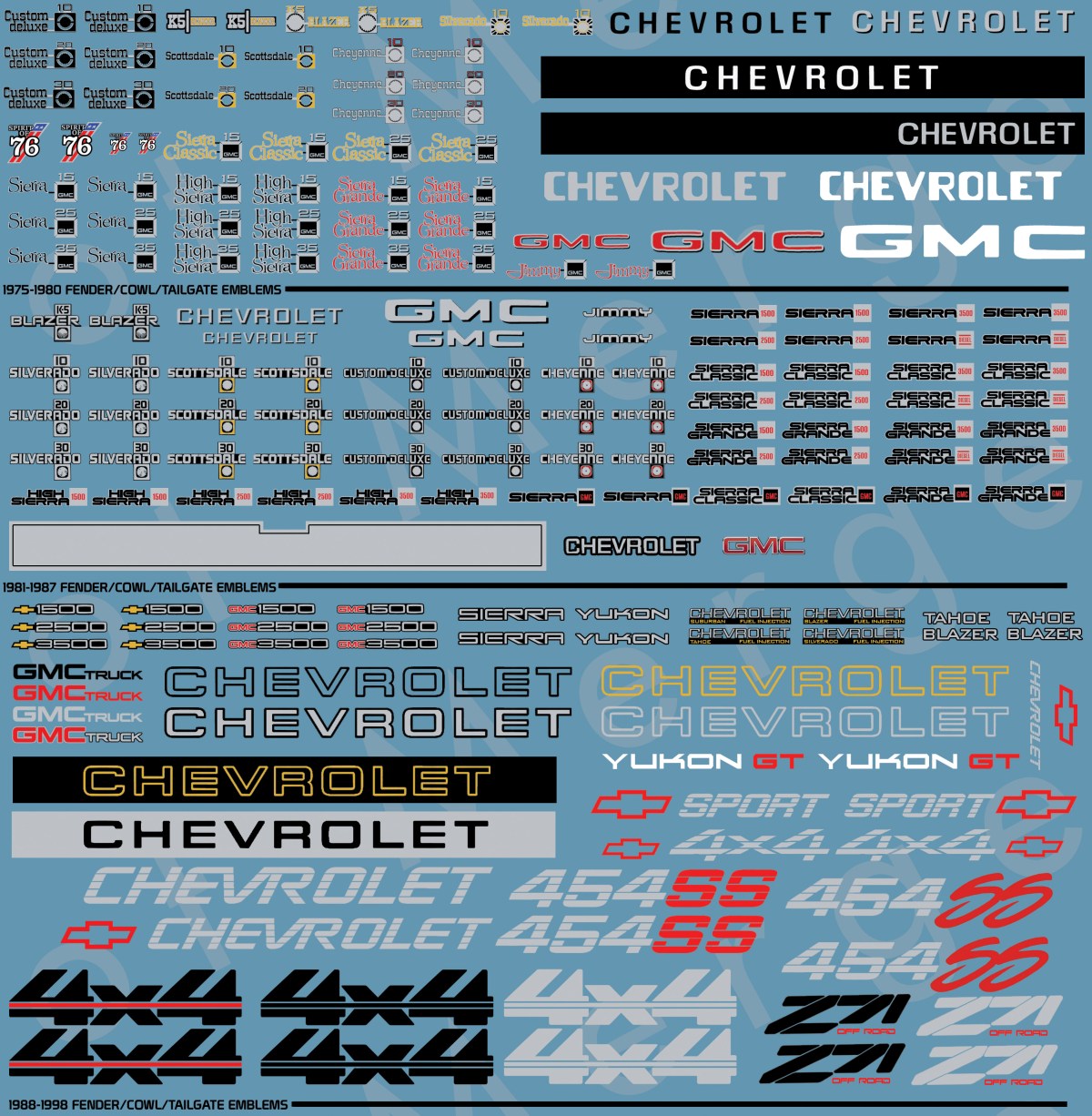 Detail Up Decal Sets – Rays Kits