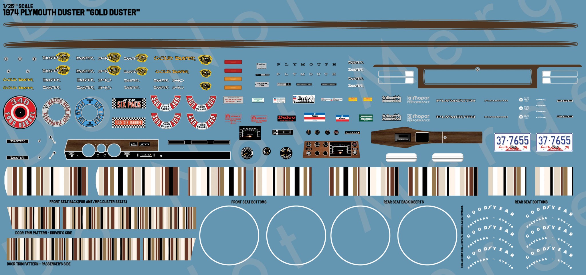 Plymouth Full Decal Sets – Rays Kits