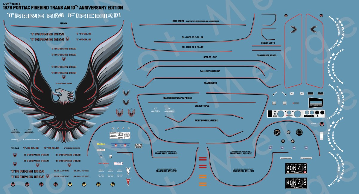 Pontiac Full Decal Sets – Rays Kits