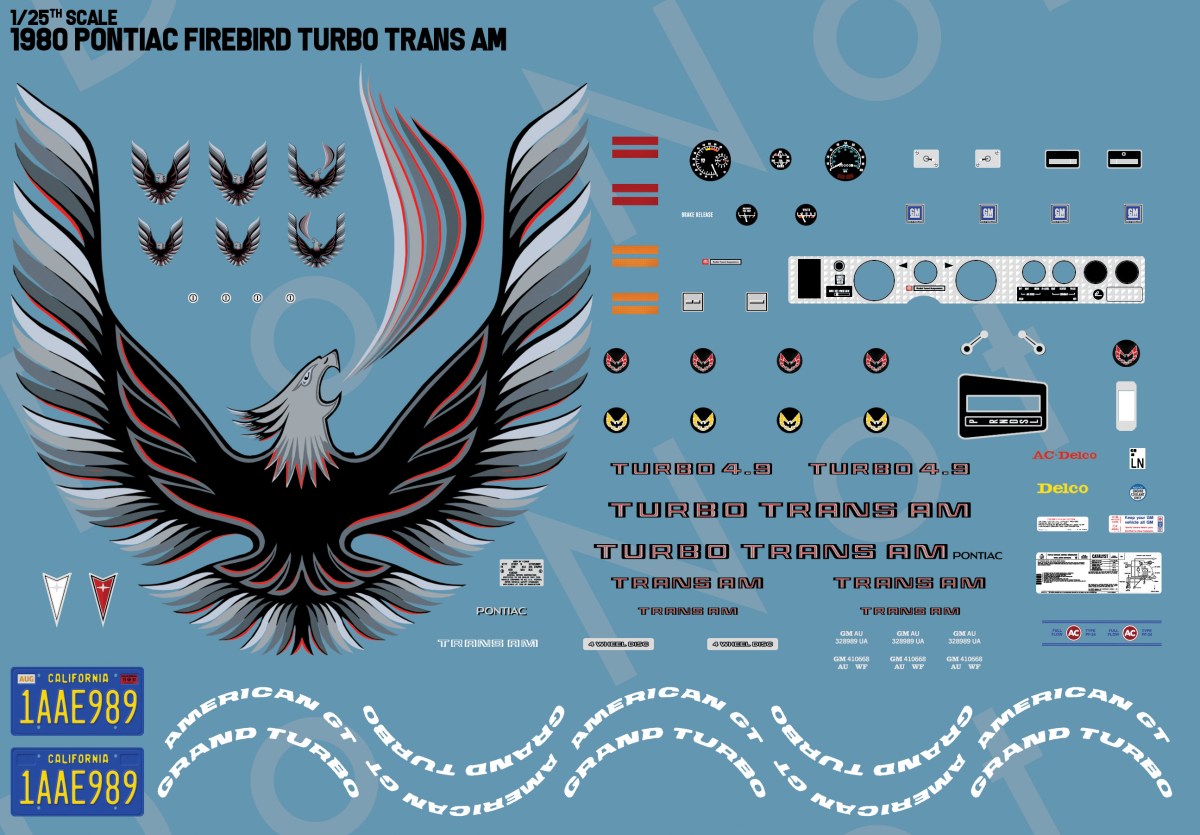 Pontiac Full Decal Sets – Rays Kits