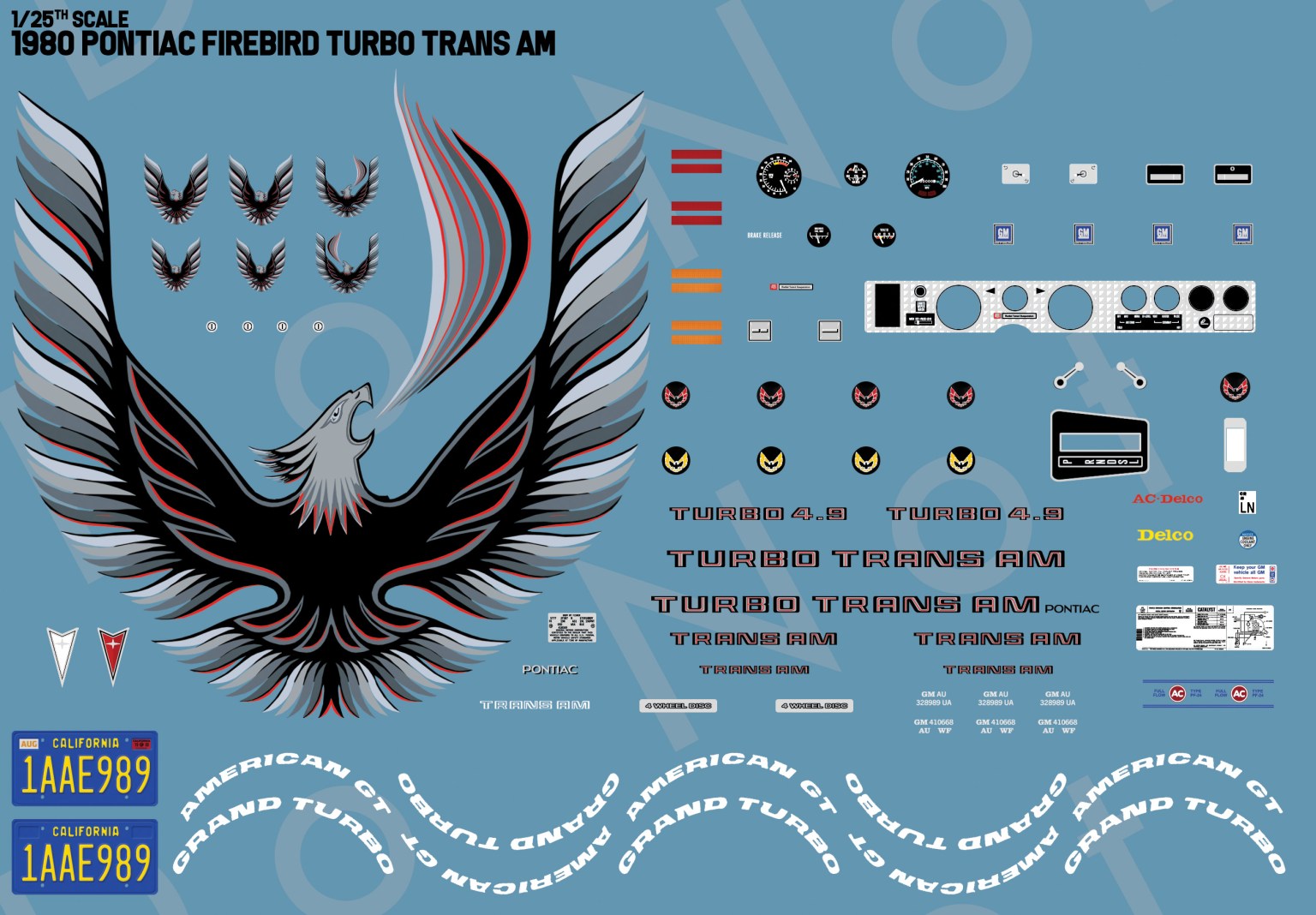 Pontiac Full Decal Sets – Rays Kits