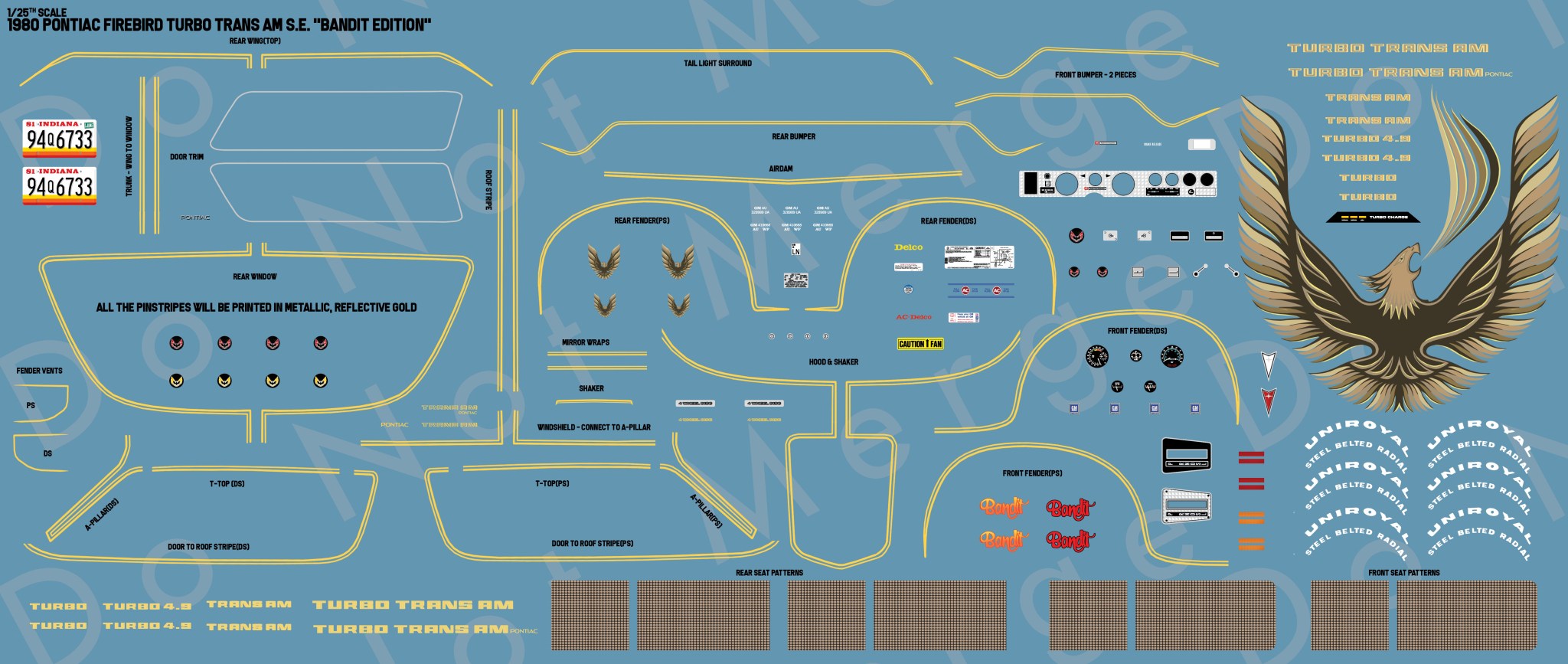 Pontiac Full Decal Sets – Rays Kits