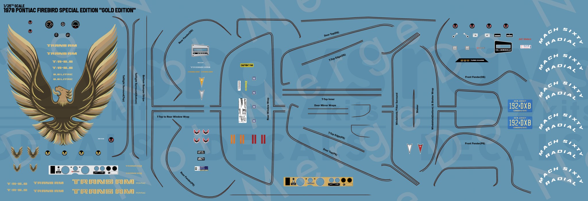 Pontiac Full Decal Sets – Rays Kits