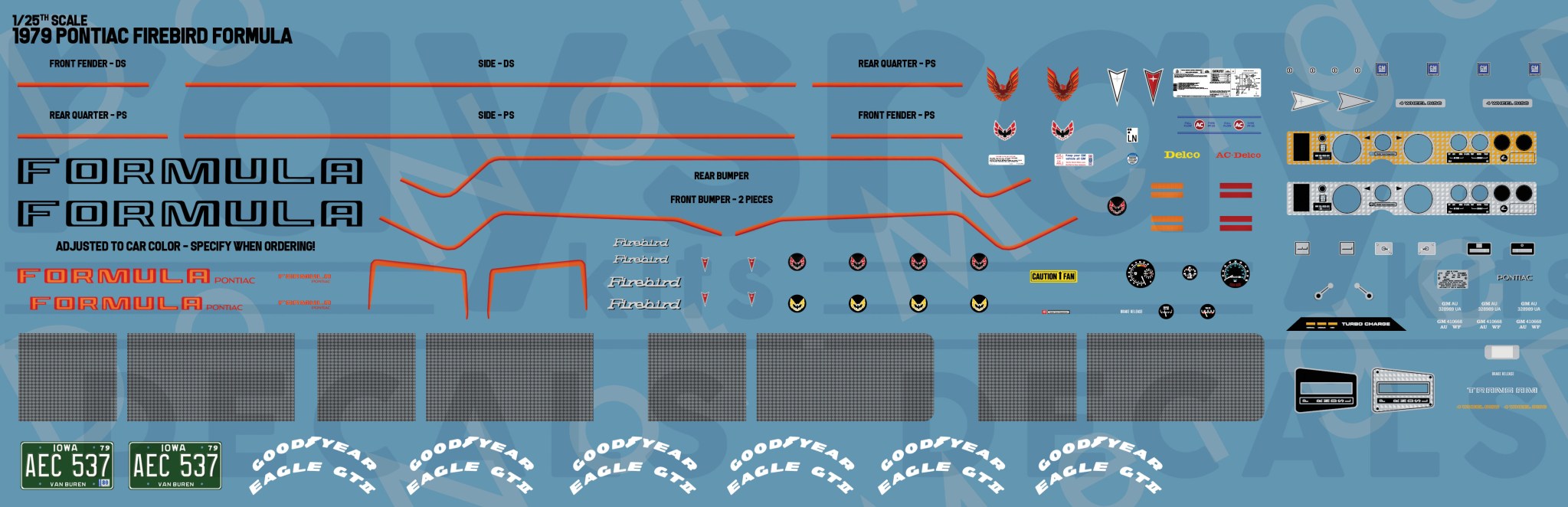 Pontiac Full Decal Sets – Rays Kits