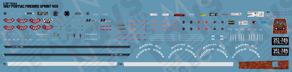 Pontiac Full Decal Sets – Rays Kits