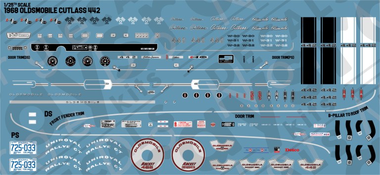 Oldsmobile Full Decal Sets – Rays Kits